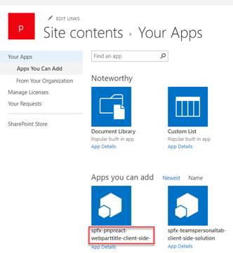 PnP Web Part Title Control In SharePoint Framework